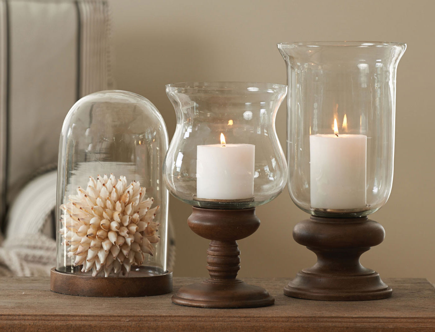 Buy Wood Base Hurricane Curved Online | Bed Bath N' Table