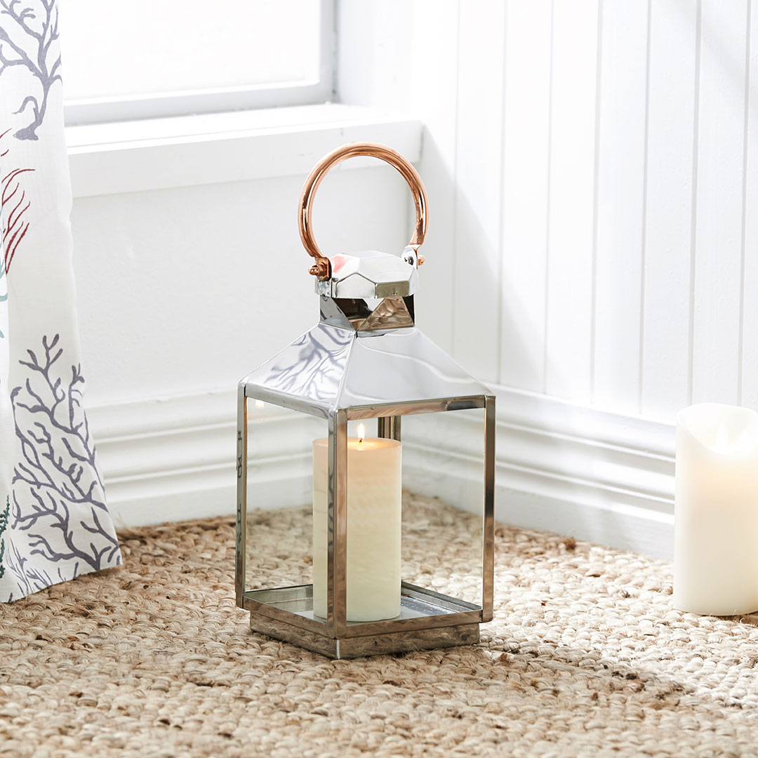 Square Lantern With Copper Handle | Bed Bath N' Table