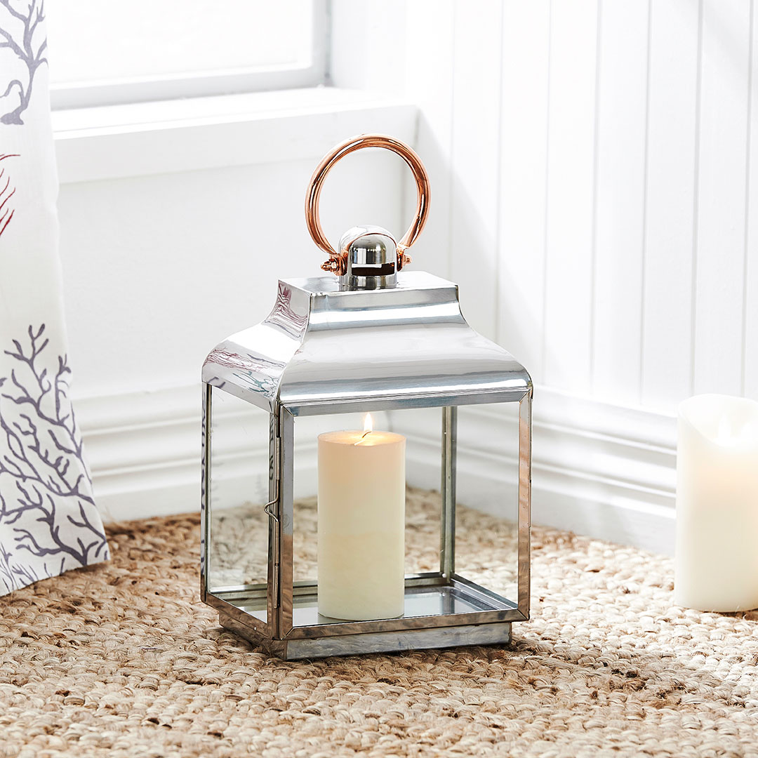 Rectangular Lantern With Copper Handle | Bed Bath N' Table