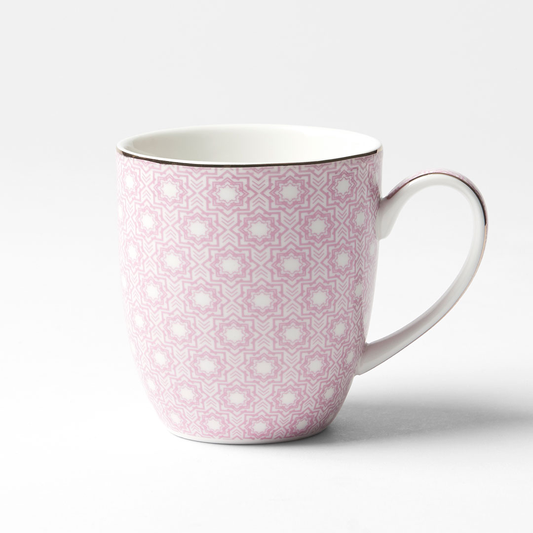 Miss Patterned Mug w Gold Rim - Bed Bath N' Table