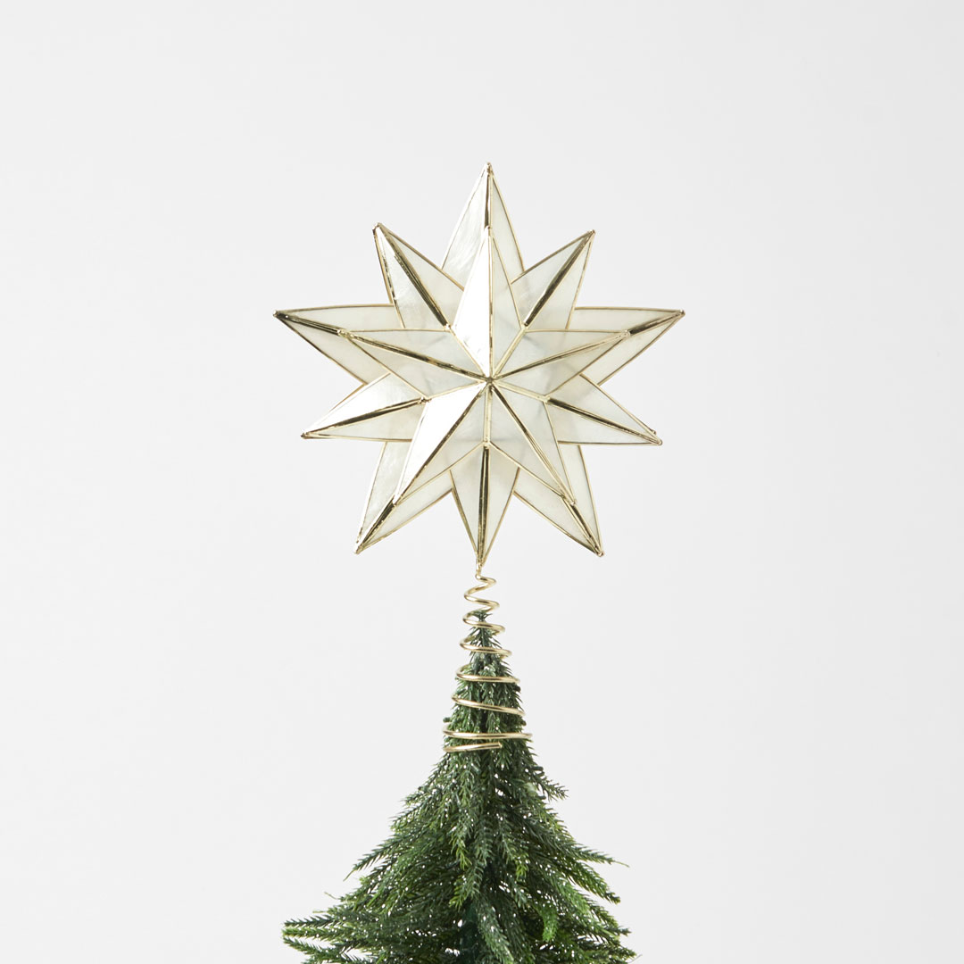 Capiz Shell Star Tree Topper | Bed Bath N' Table