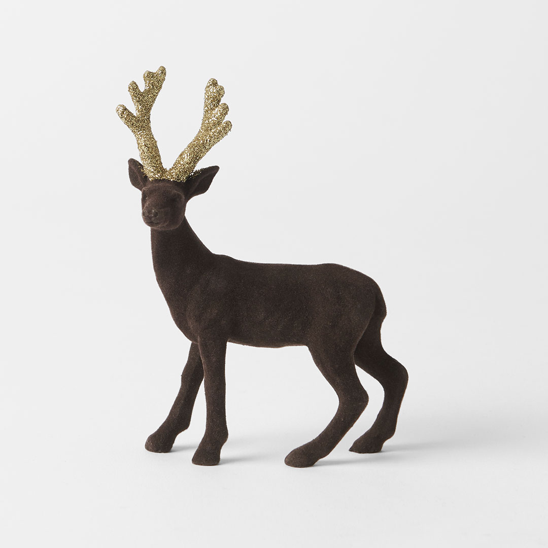 Standing Flocked Reindeer | Bed Bath N' Table