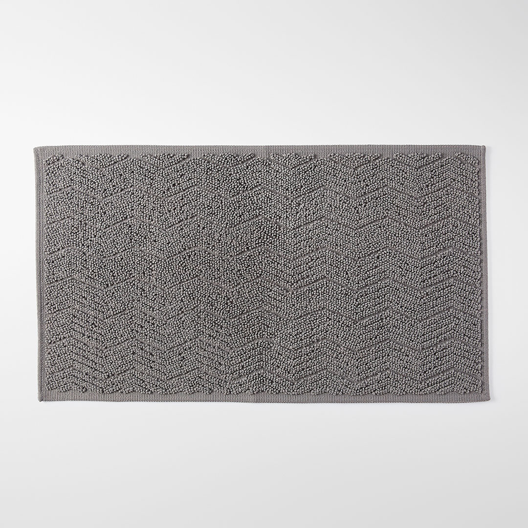 Shop Chevron Bath Mat - Charcoal Online | Bed Bath N' Table