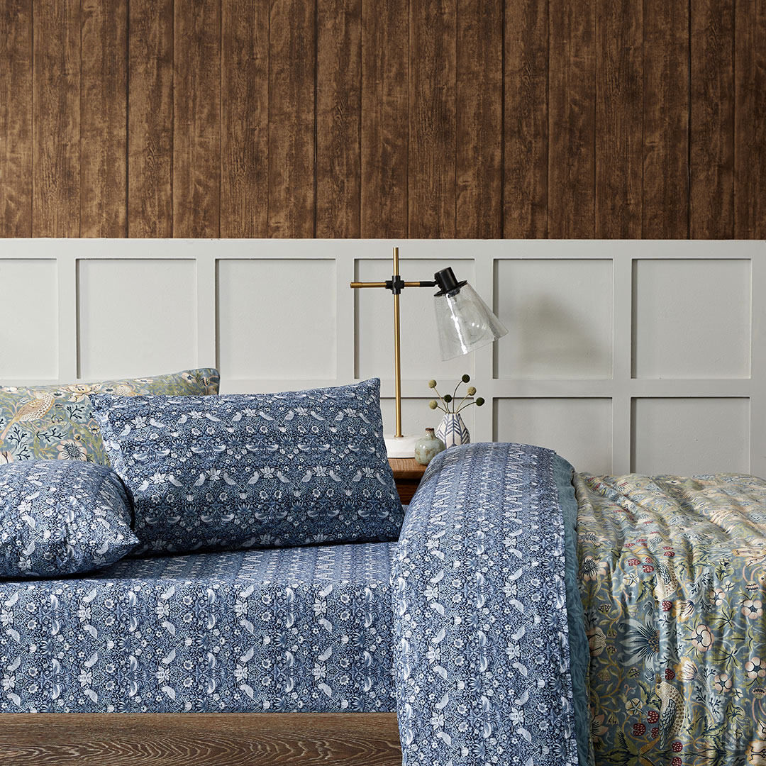 Buy Strawberry Thief Sheet Set - Navy Online | Bed Bath N' Table