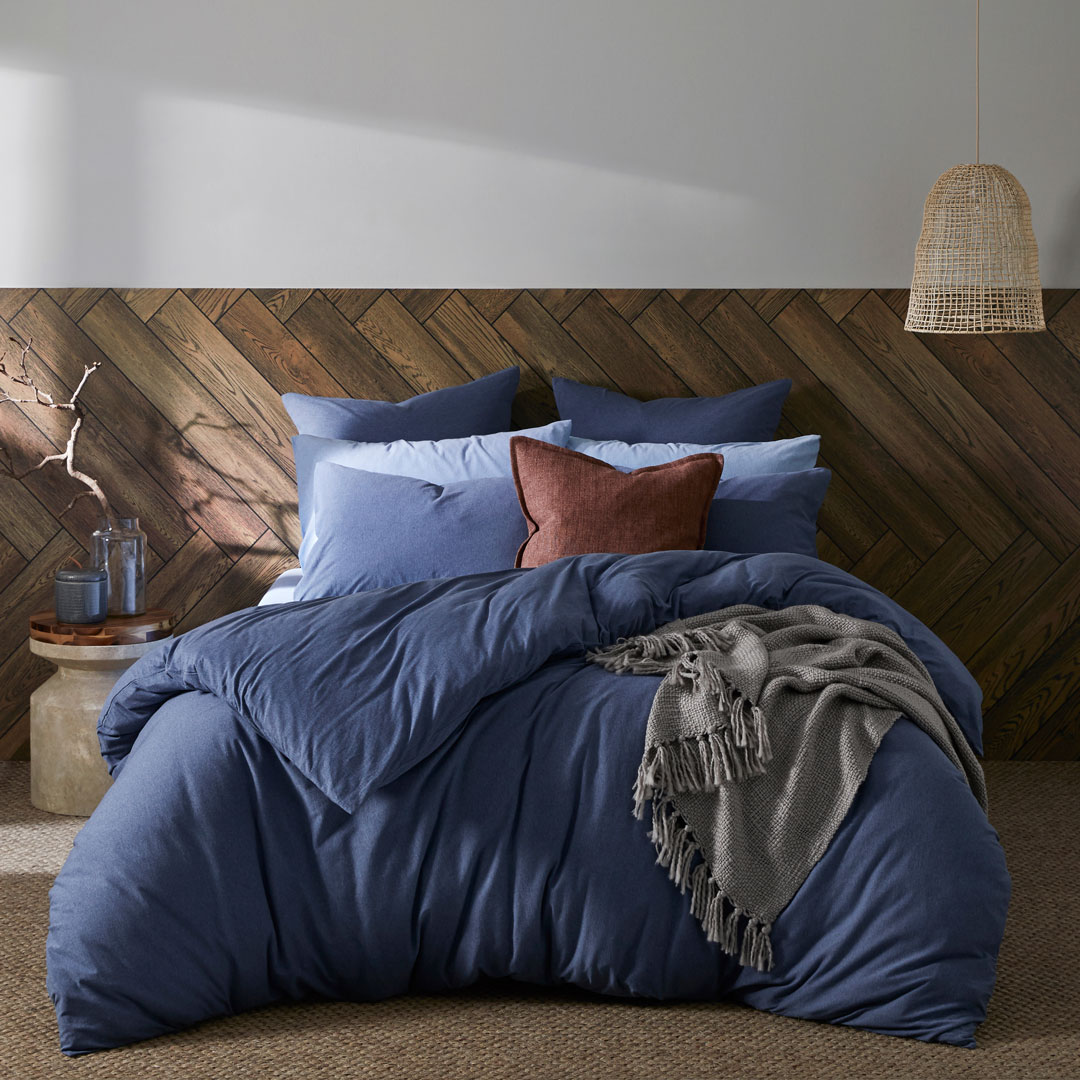 Buy Jersey Quilt Cover Online - Denim | Bed Bath N' Table